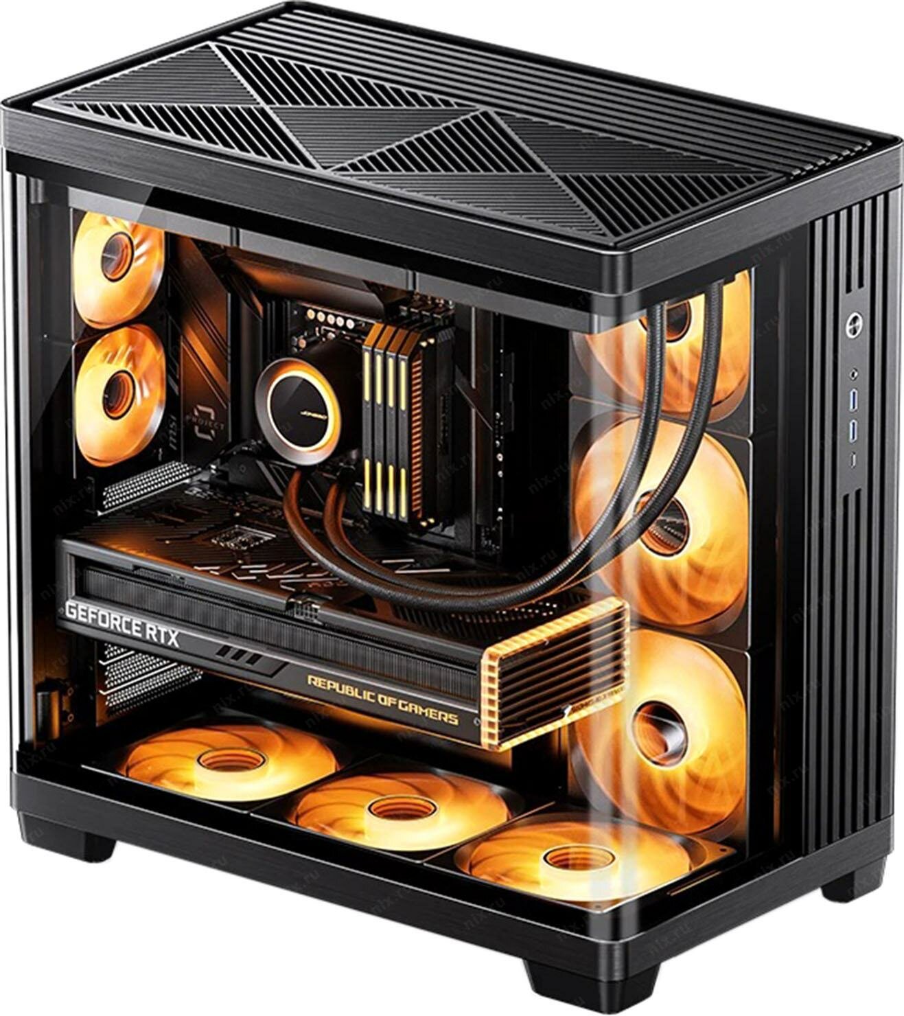 TK-4 Black Корпус JONSBO , TG (aquarium), mini-ITX, mATX, ATX, черный
