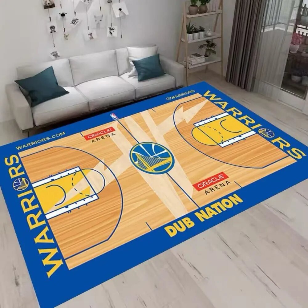 Коврик для дома Boston Celtics 50x80 см баскетбольная площадка, нескользящий зеленый прямоугольный — фото 1
