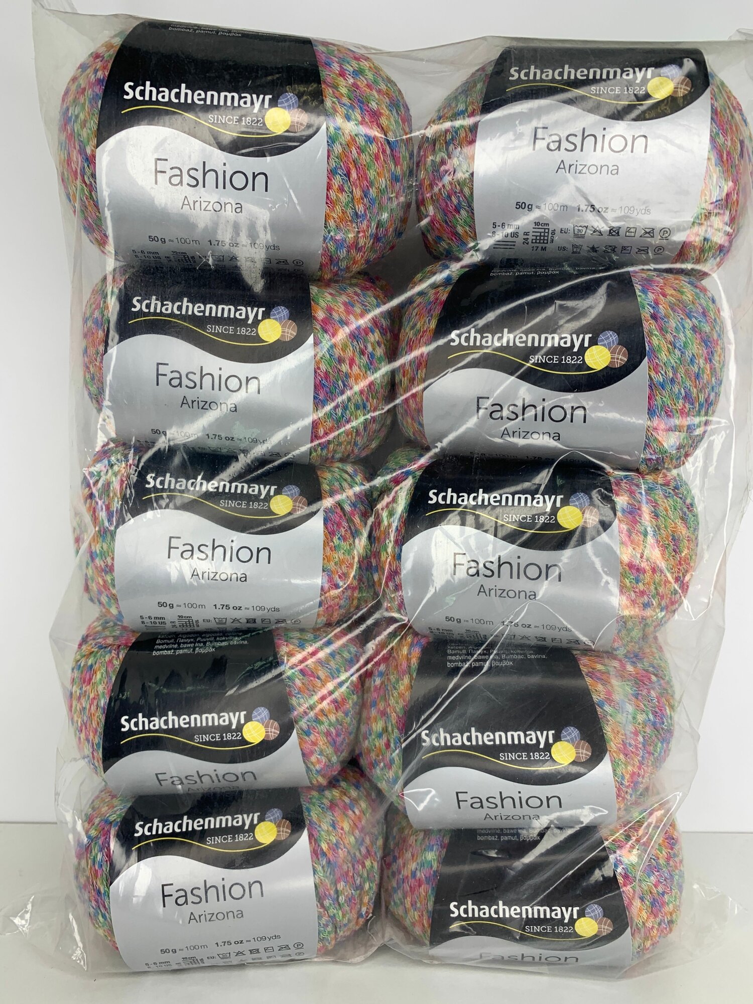 Stock Italy Fashion Arizona Schachenmayr 100% хлопок . 200м/100гр . col.00086, вес 500гр (10 моточков); italyyarn