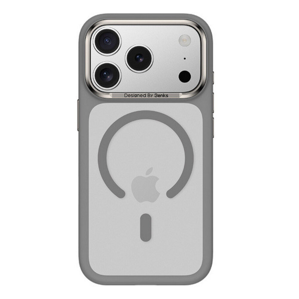 Чехол силиконовый Benks Mist Protective Case (MagSafe) для iPhone 17 Pro 6.3", цвет серый (Grey)