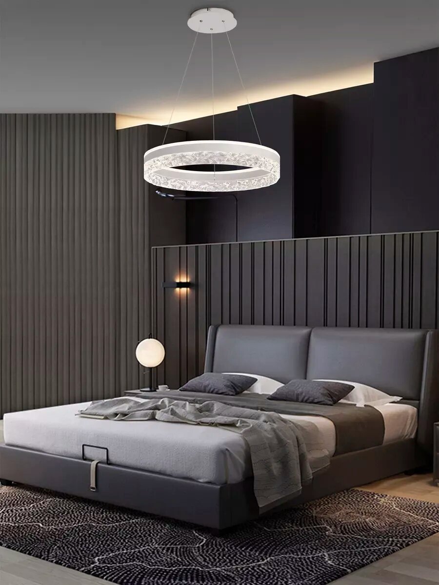 Люстра потолочная светодиодная с пультом, 72 Вт, диаметр 50 см.