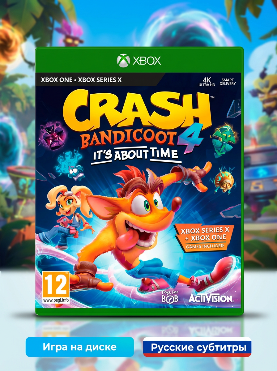 Игра Crash Bandicoot 4: Это Вопрос Времени диск (Xbox One, Xbox Series, Русские субтитры)