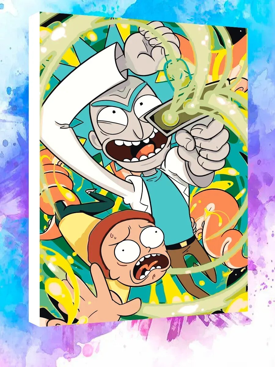 Картина по номерам Рик и Морти Rick and Morty Мультсериал