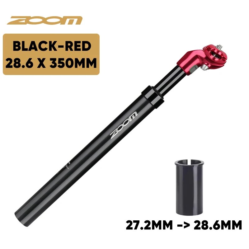 Подседельный штырь Zoom Black-Red 28.6 x 350mm, 27.2-28.6mm
