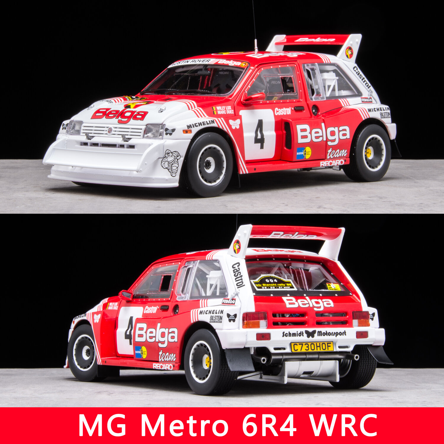 1:18 Sunstar MG Metro 6R4 WRC 1986 года№ 4 Ралли-кар, модель из литого металла