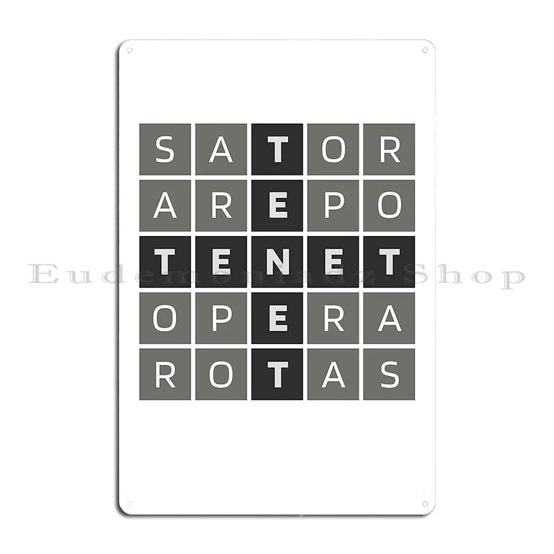Металлическая вывеска Sator Square Sator Arepo Tenet Opera Rotas