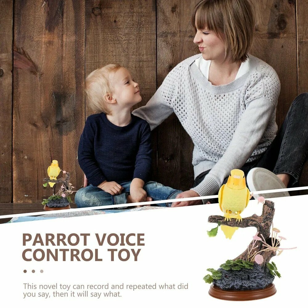 Симуляционная Электрическая Игрушка Попугай, Желтая, С Функцией Подражания Голосу, Для Детей, 1 Набор