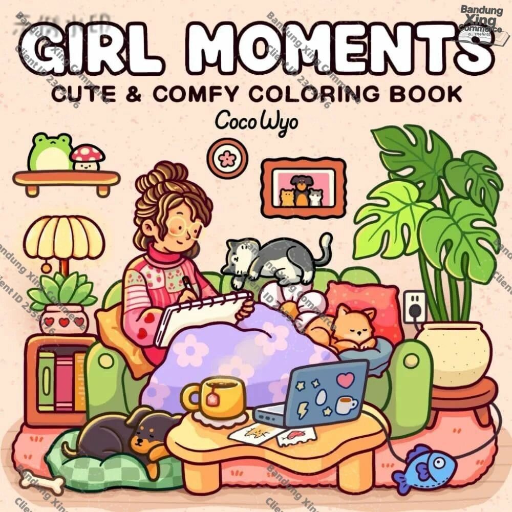 Раскраска антистресс для взрослых и подростков Coco Wyo -Girl Moments 34Отправка за 48 часов