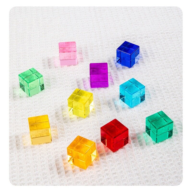 Креативные строительные блоки для детского сада, игрушки для творческого развития, светотеневые блоки, открытые развивающие игрушки для детей, сенсорные акриловые полупрозрачные блоки.
