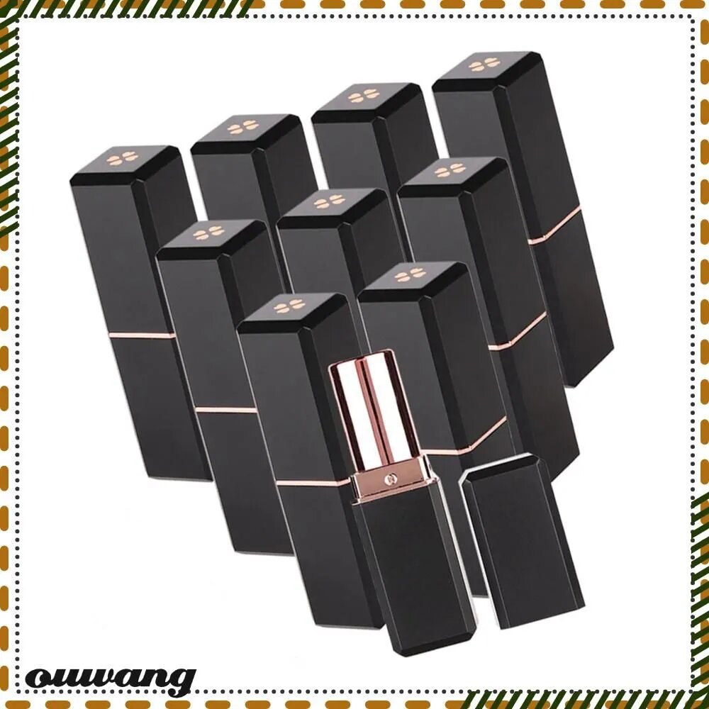 Контейнер для губной помады ouwang, черный пластиковый, для изготовления помады своими руками