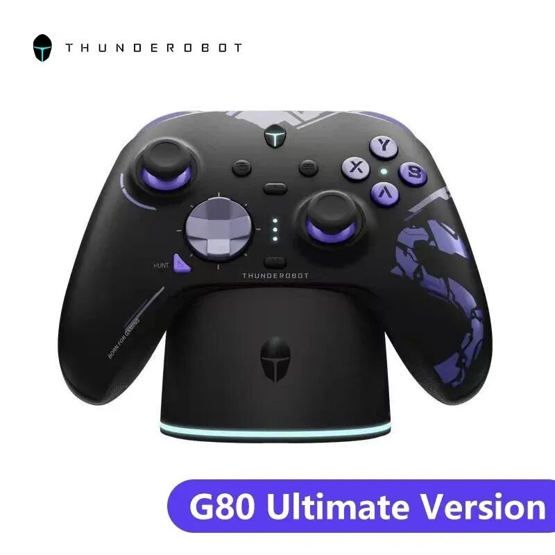 ThundeRobot G80 Ultimate Gamepad Трехрежимный проводной / 2,4 G / Bluetooth для пользовательского игрового контроллера NS Xbox Quad Motor Hall Joystick