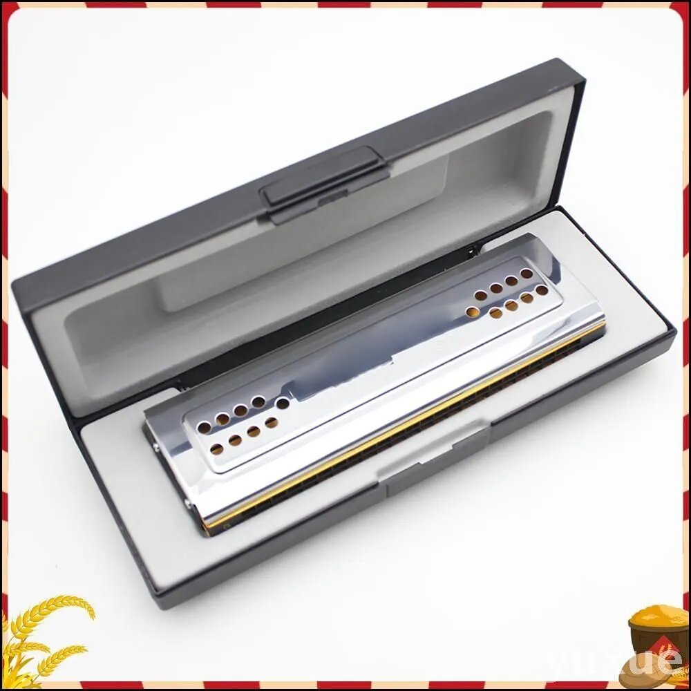 Универсальная двойная гармонь 2 в 1 с чехлом, практичный бестселлер