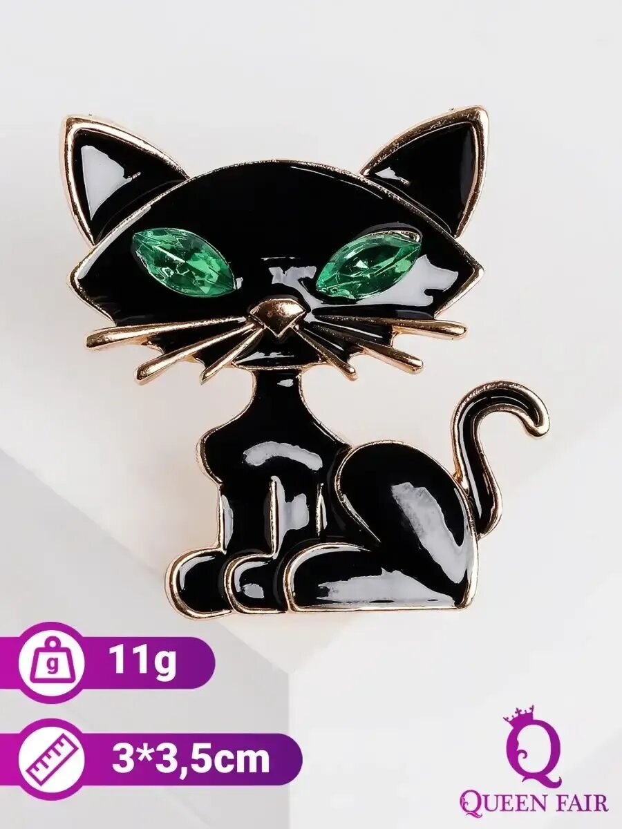 Брошь, эмаль, стразы