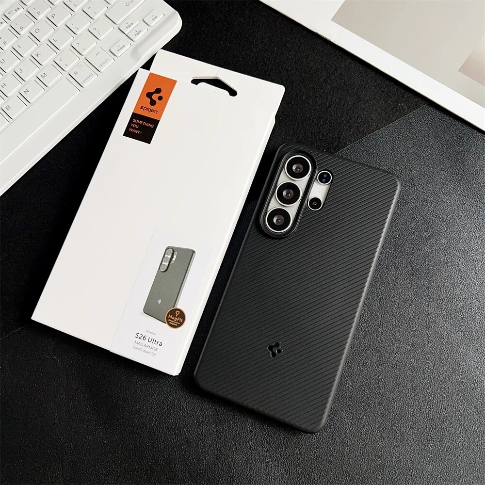 Магнитный чехол Spigen из ТПУ для Samsung Galaxy S26 S25 Ultra S26 Plus S25 для беспроводной зарядки Magsafe, противоударный матовый мягкий чехол