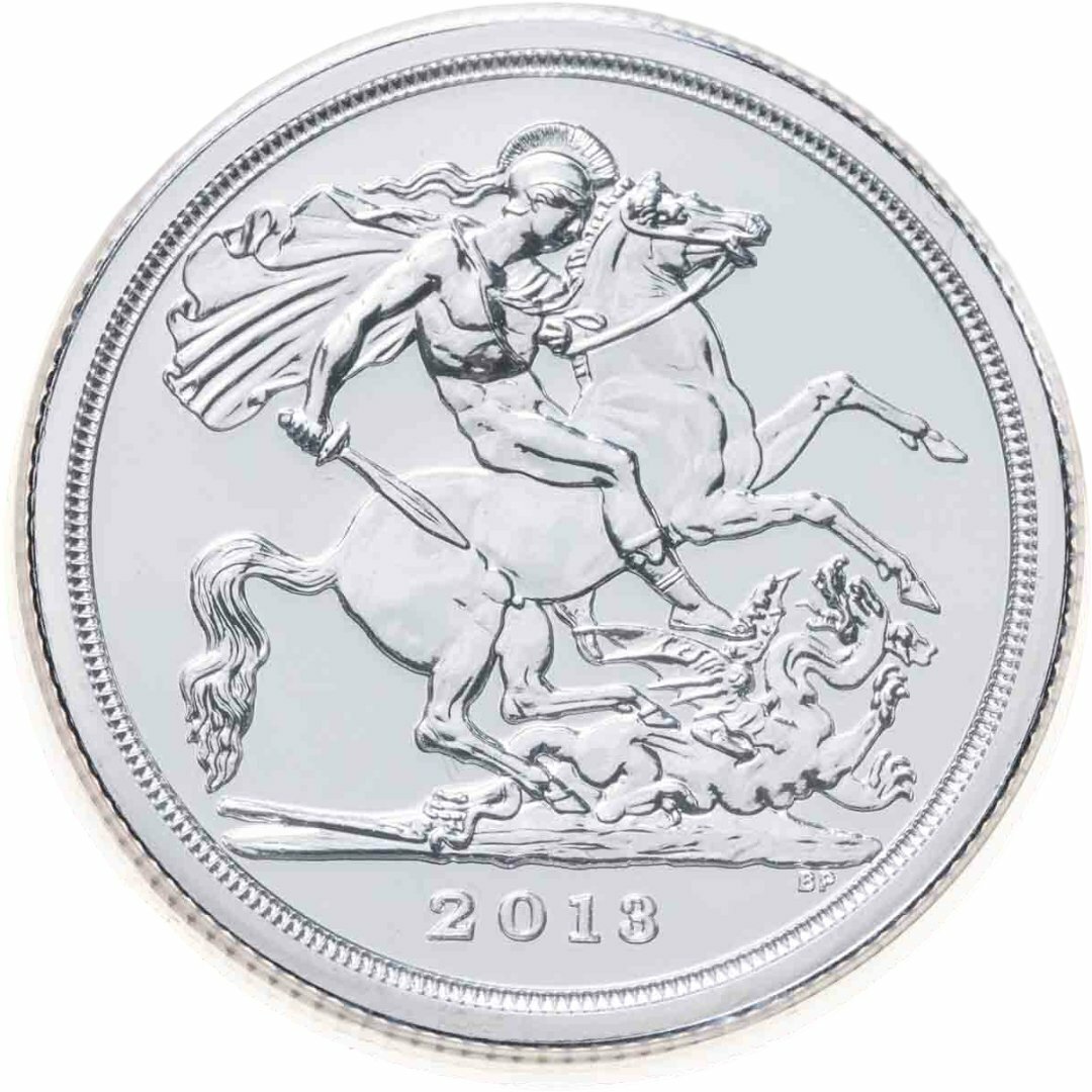 Великобритания 20 фунтов pounds 2013 "Святой Георгий и дракон" в буклете, Серебро 999, в сохранности BUNC