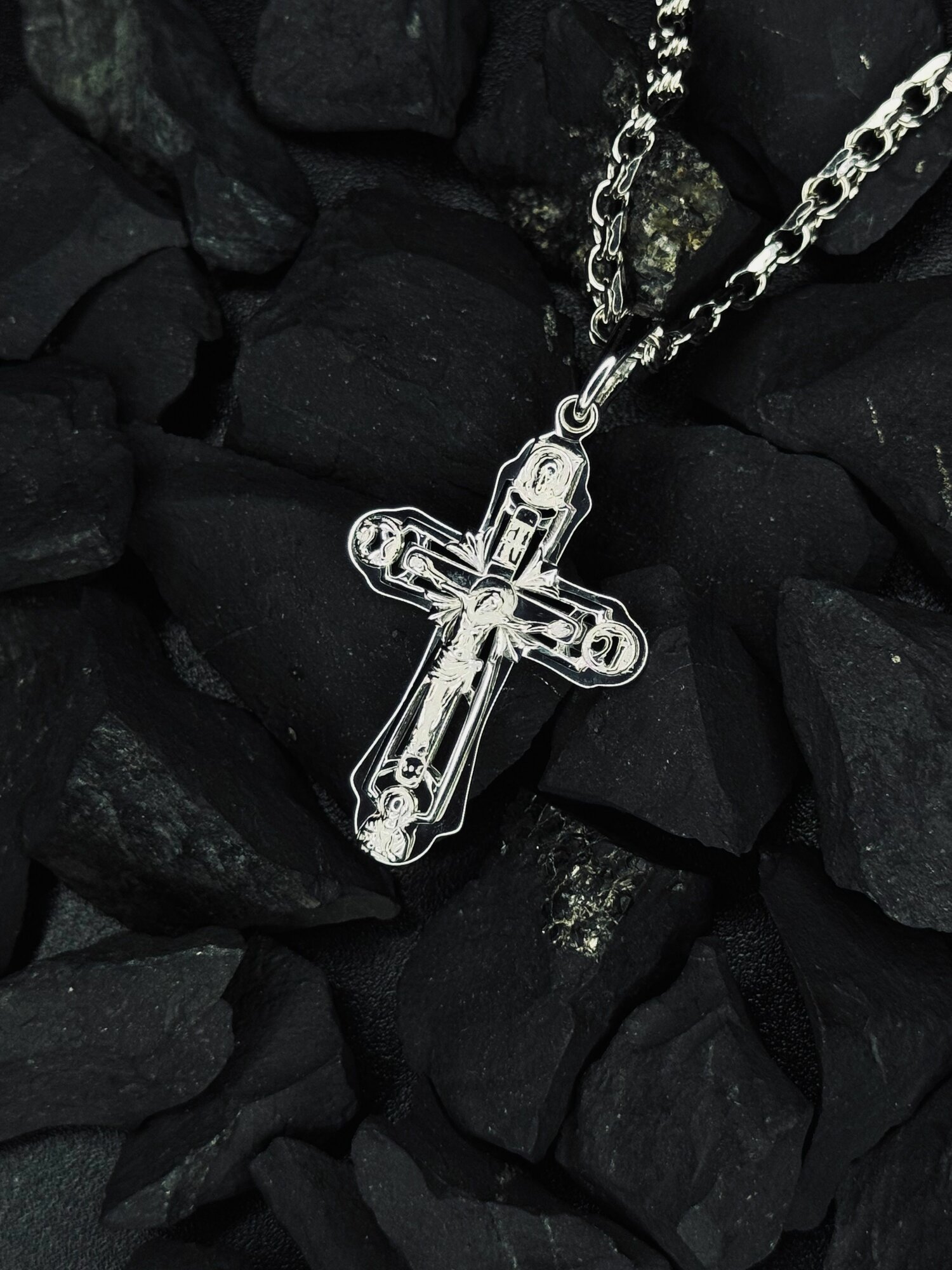 Крестик, серебро, 925 проба