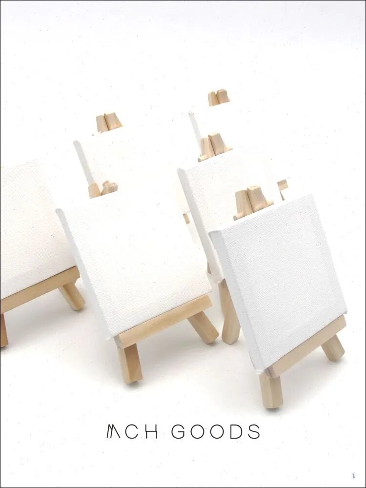 10 мини-мольбертов, холста 8x15см для рисования - Excellent Shop