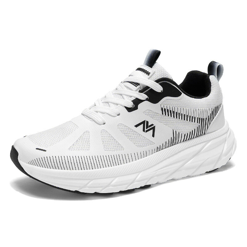 Мужские кроссовки с широким носком, лёгкие кроссовки для бега по пересеченной местности и походов, устойчивые к грязи, чёрные, размер 39-47, EU:44