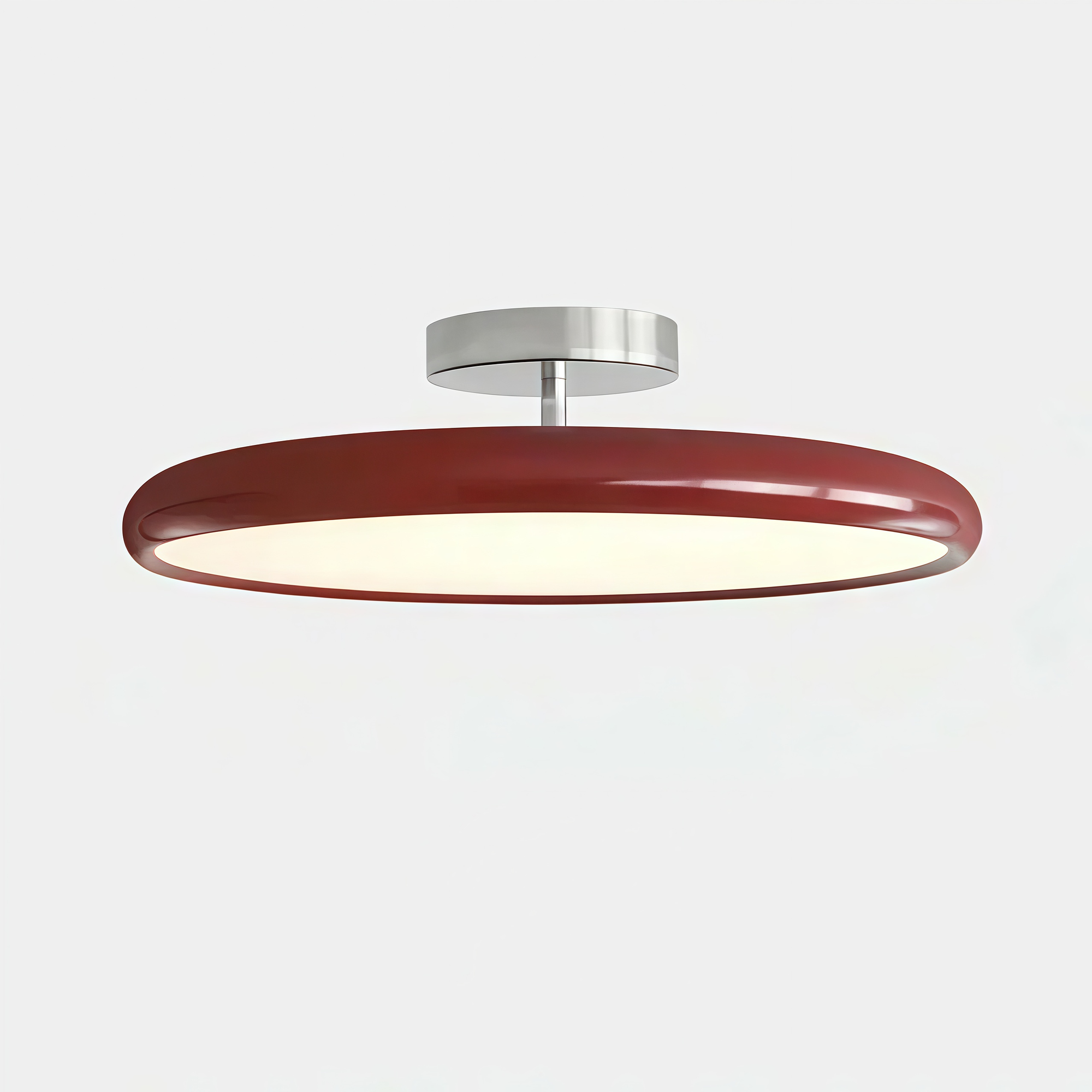 Светодиодные потолочные светильники 2025, D40CM, Красный, 3 Colors Light, Бордовый