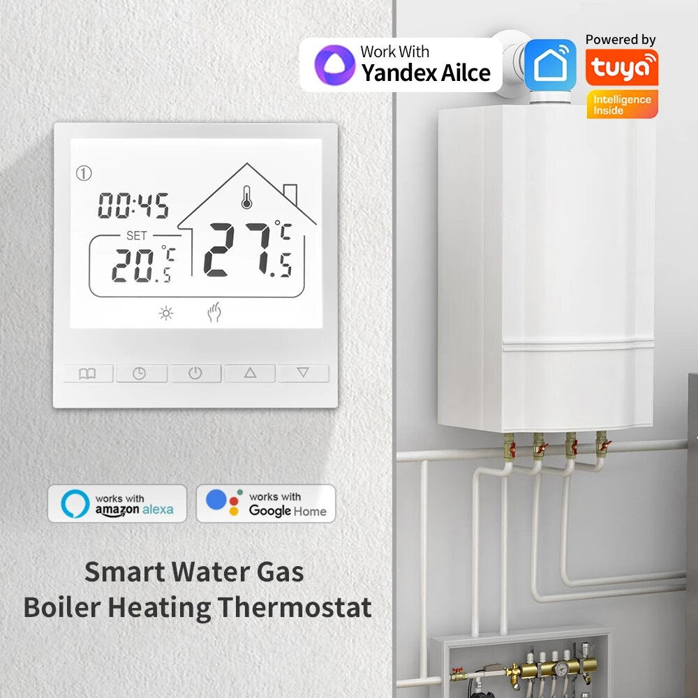 Tuya Умный термостат для электрического/водного пола NO Wifi Boiler Gas