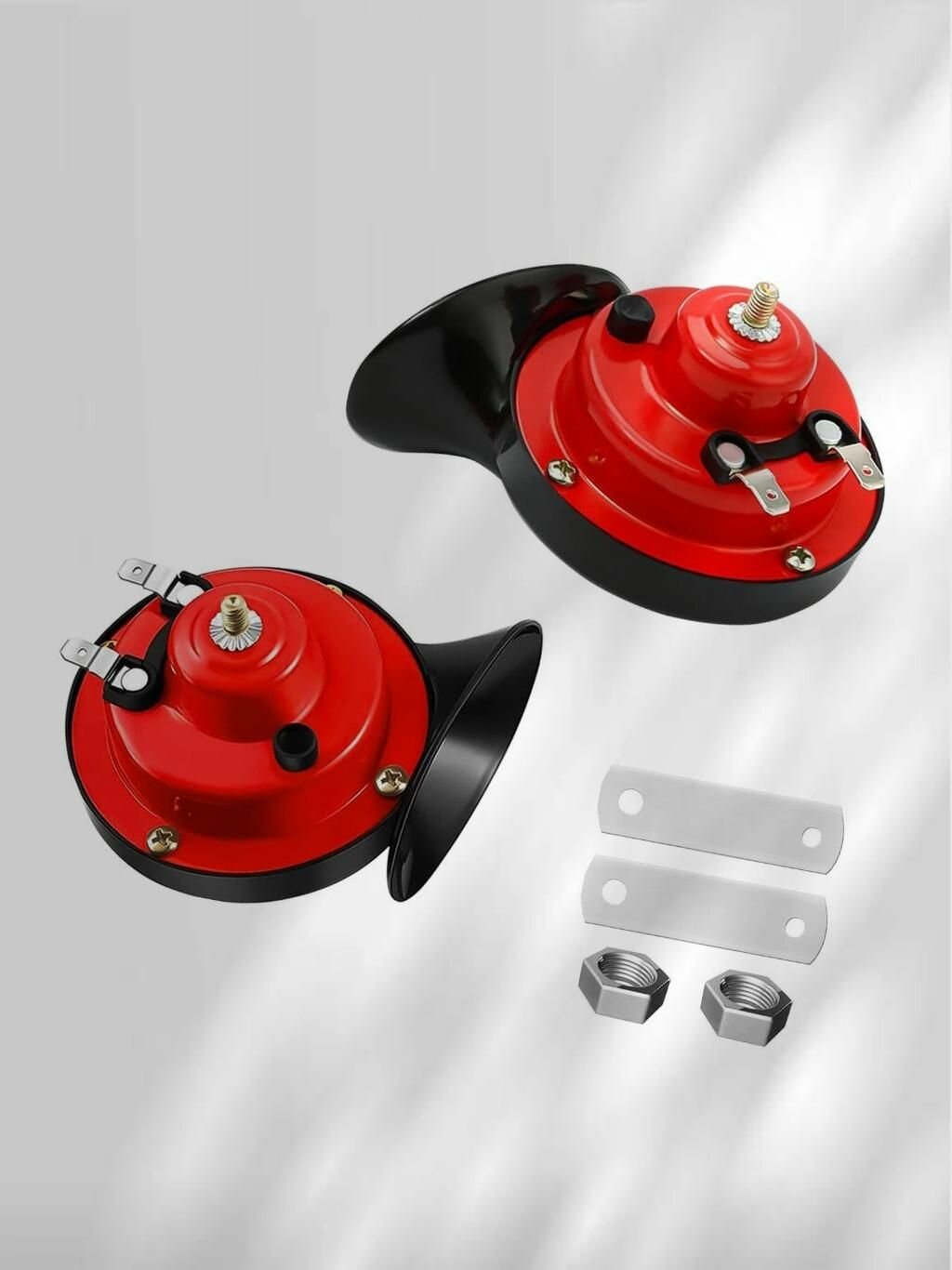 Свисток-улитка 12 В для авто и мотоциклов, красный