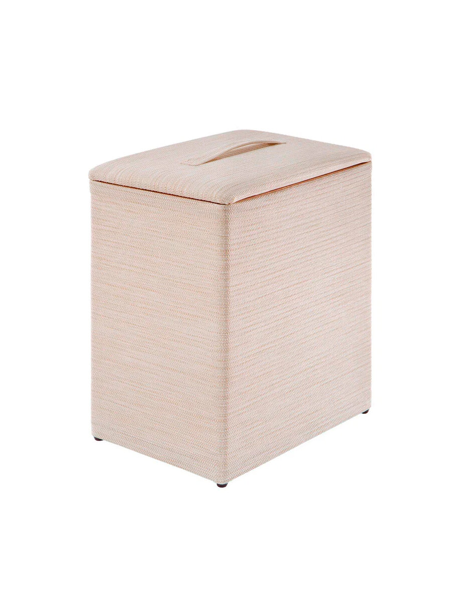 Корзина для мусора с крышкой Casy Home Лен 27x20x33см цвет бежевый