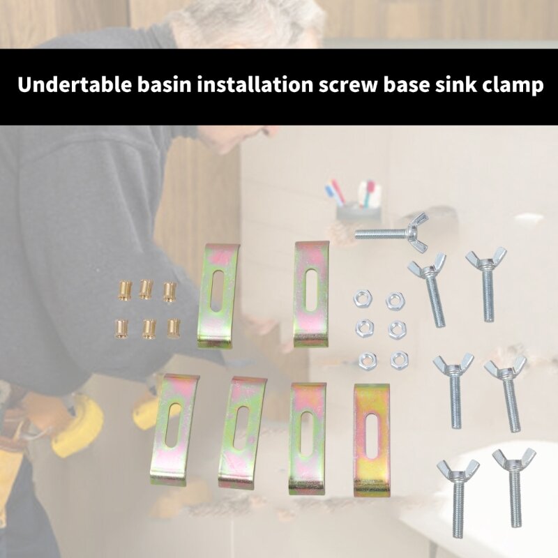 6 комплектов винтового основания для крепления умывальника, зажим для раковины, аксессуары для умывальника, комплект фиксированных подвесных кронштейнов