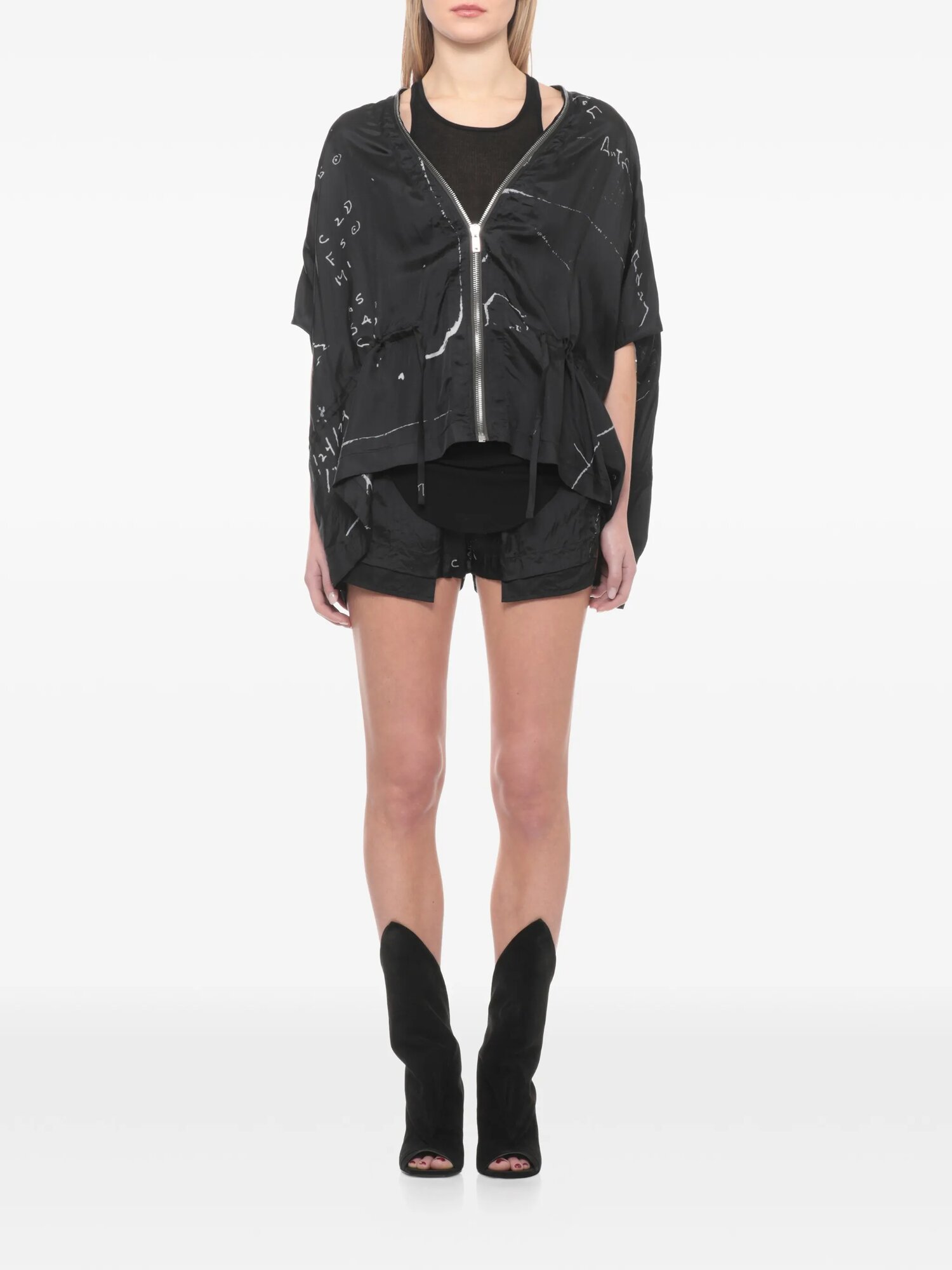 Шорты Rick Owens Fog drawstring-waist shorts, размер 42, black/black — фото 1