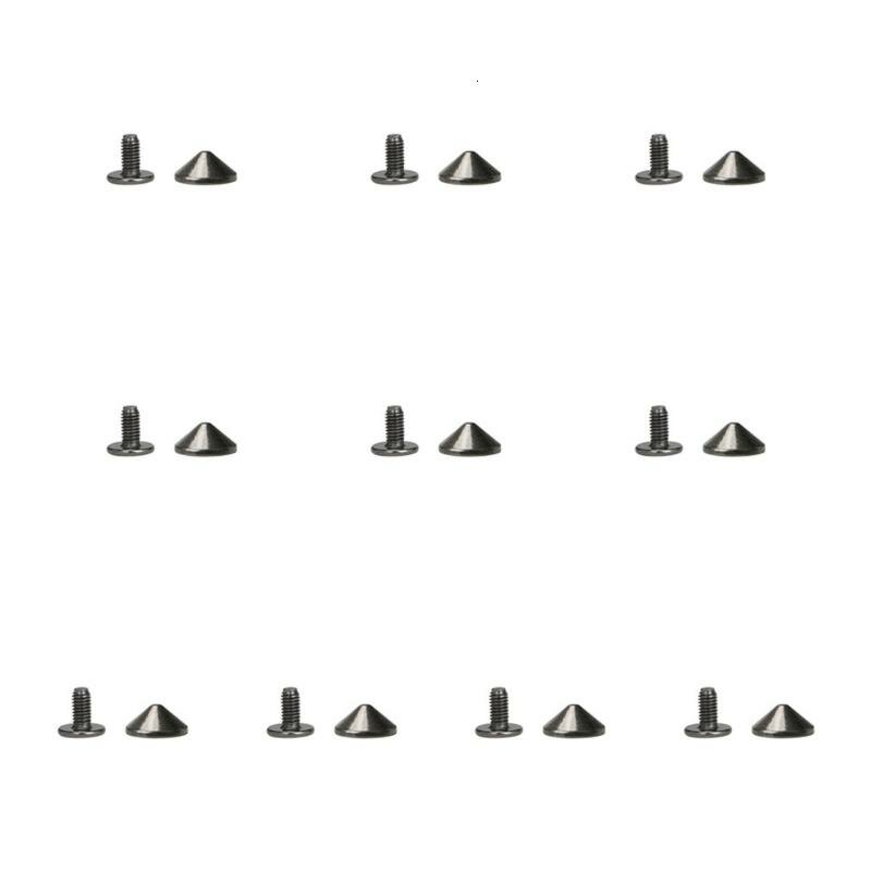 Бронзовые заклёпки для ремней и ошейников, пистолет черный - 2 заостренных конуса 10х4