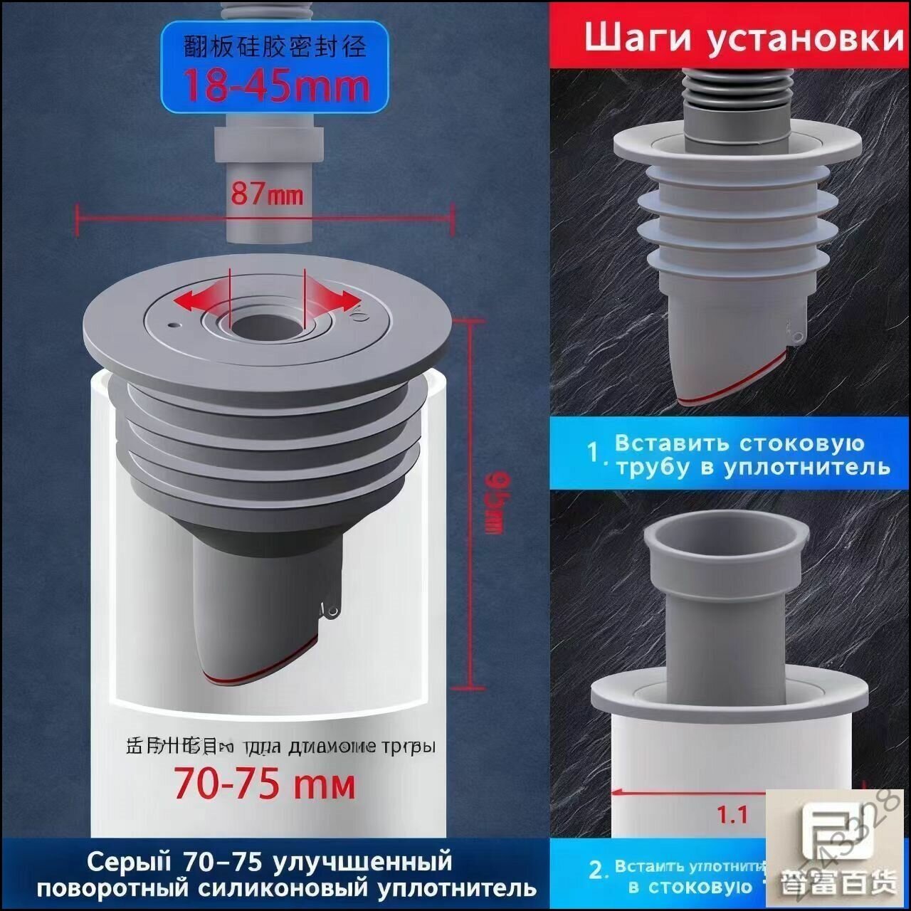 Комплектующие для душевого лотка