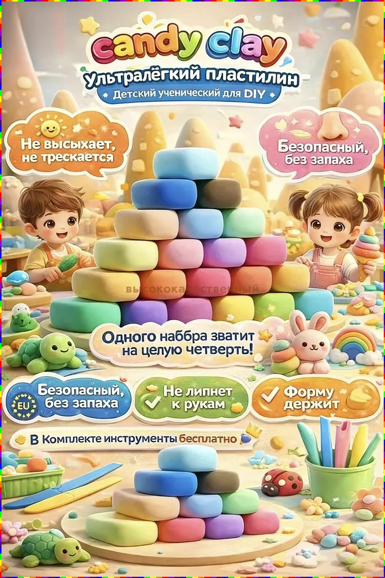 Набор самозастывающей глины для лепки