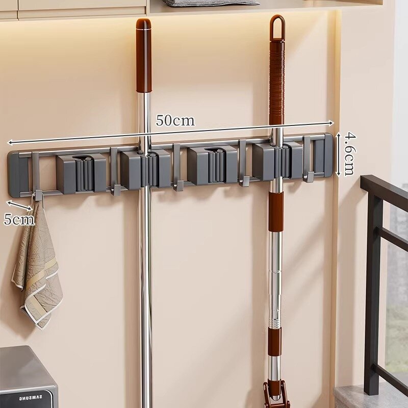 Настенный держатель для швабры, крючок для ванной, держатель для швабры без сверления, стеллаж для хранения, подвесная стойка для метлы, решение для хранения.