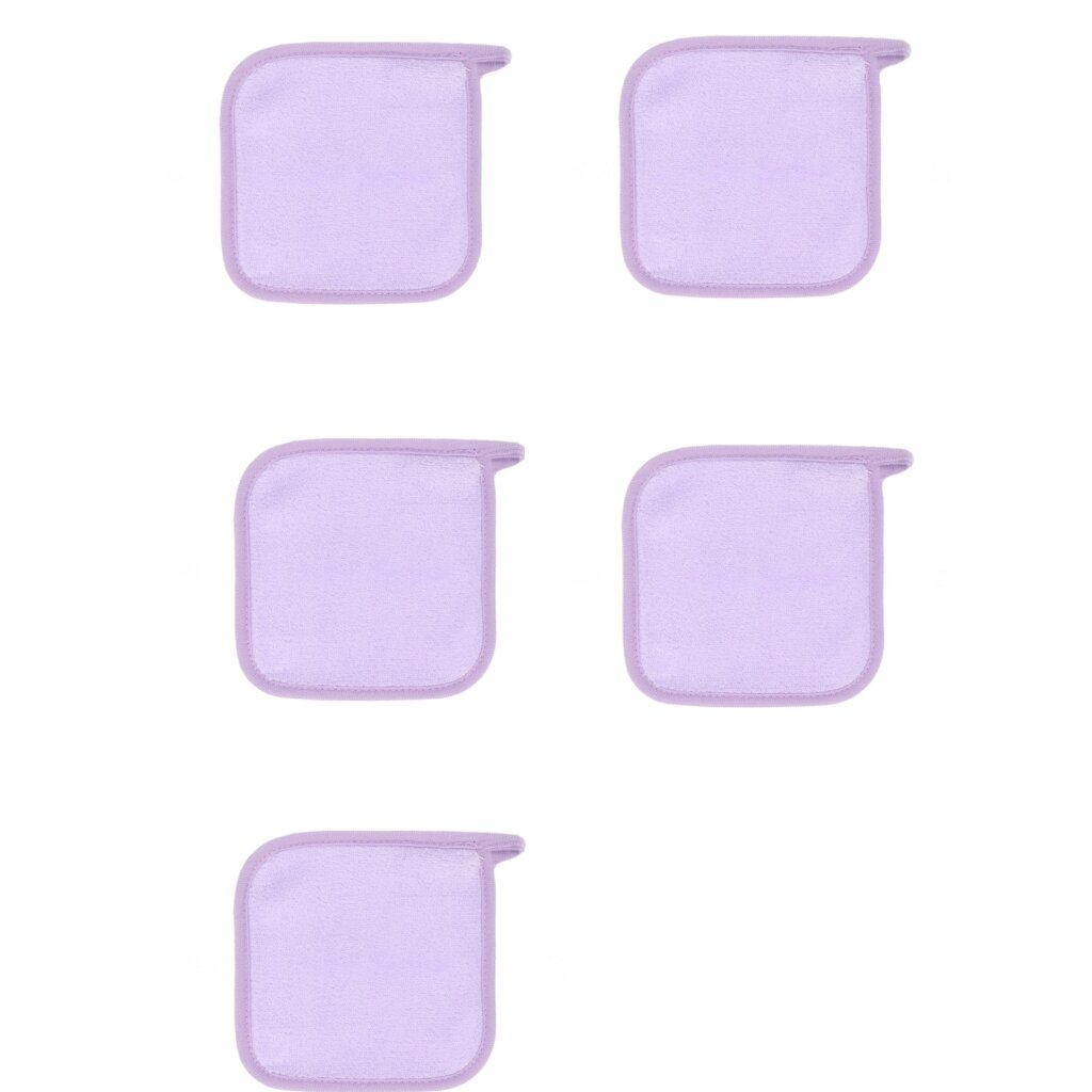 5шт Многоразовых Салфеток Для Снятия Макияжа, Мягкие Прокладки Из Полиэфирного Волокна Для Нежной Кожи И Водостойкой Туши