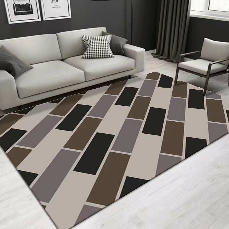 Ковер для гостиной, домашнего использования, простой диван, напольный коврик для спальни, оптовая продажа, полное покрытие комнаты, скандинавский серый, ковер из кристаллического велюра для внешней торговли.