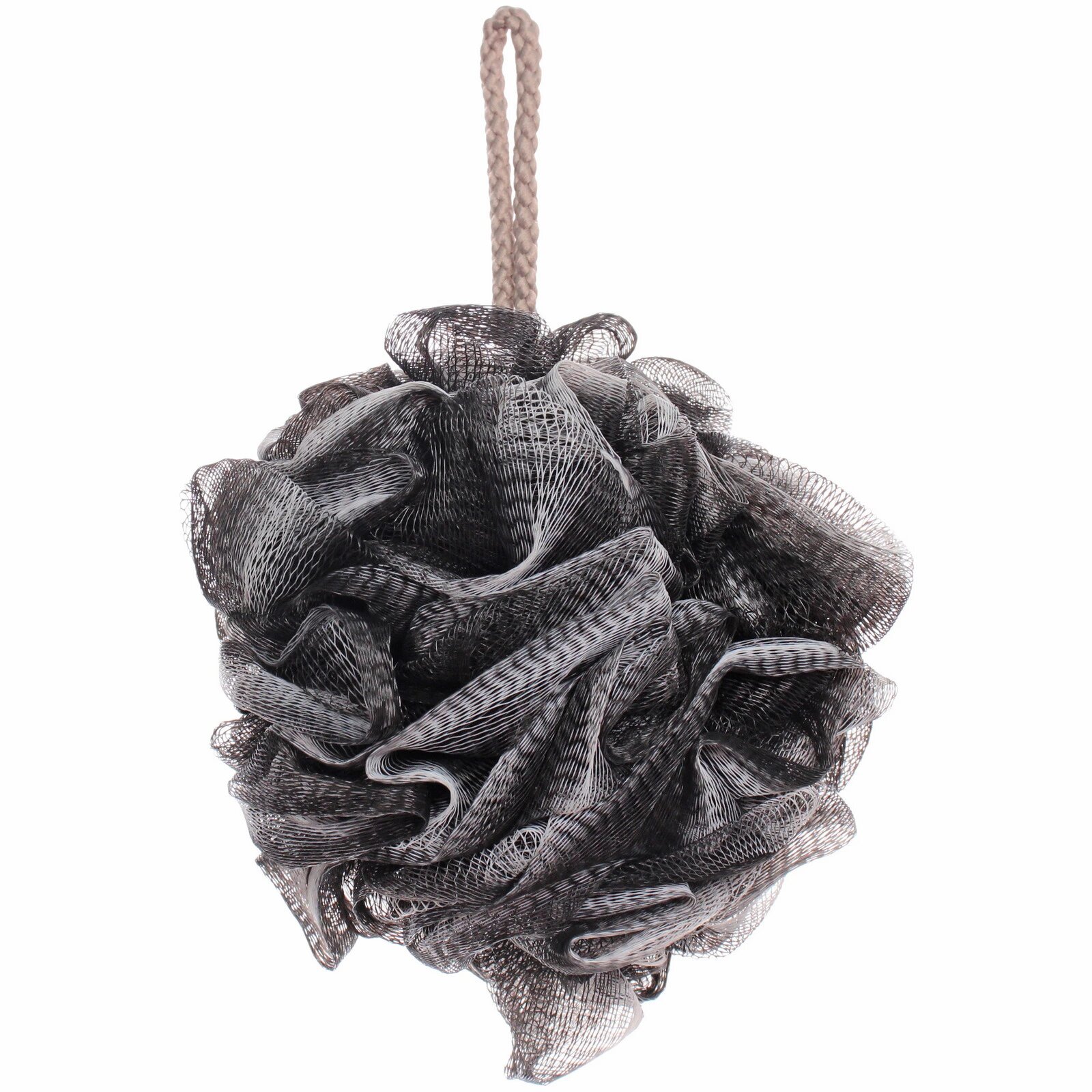 Мочалка нейлоновая «Premium - FAGORA», белая/черная, для массажа и купания