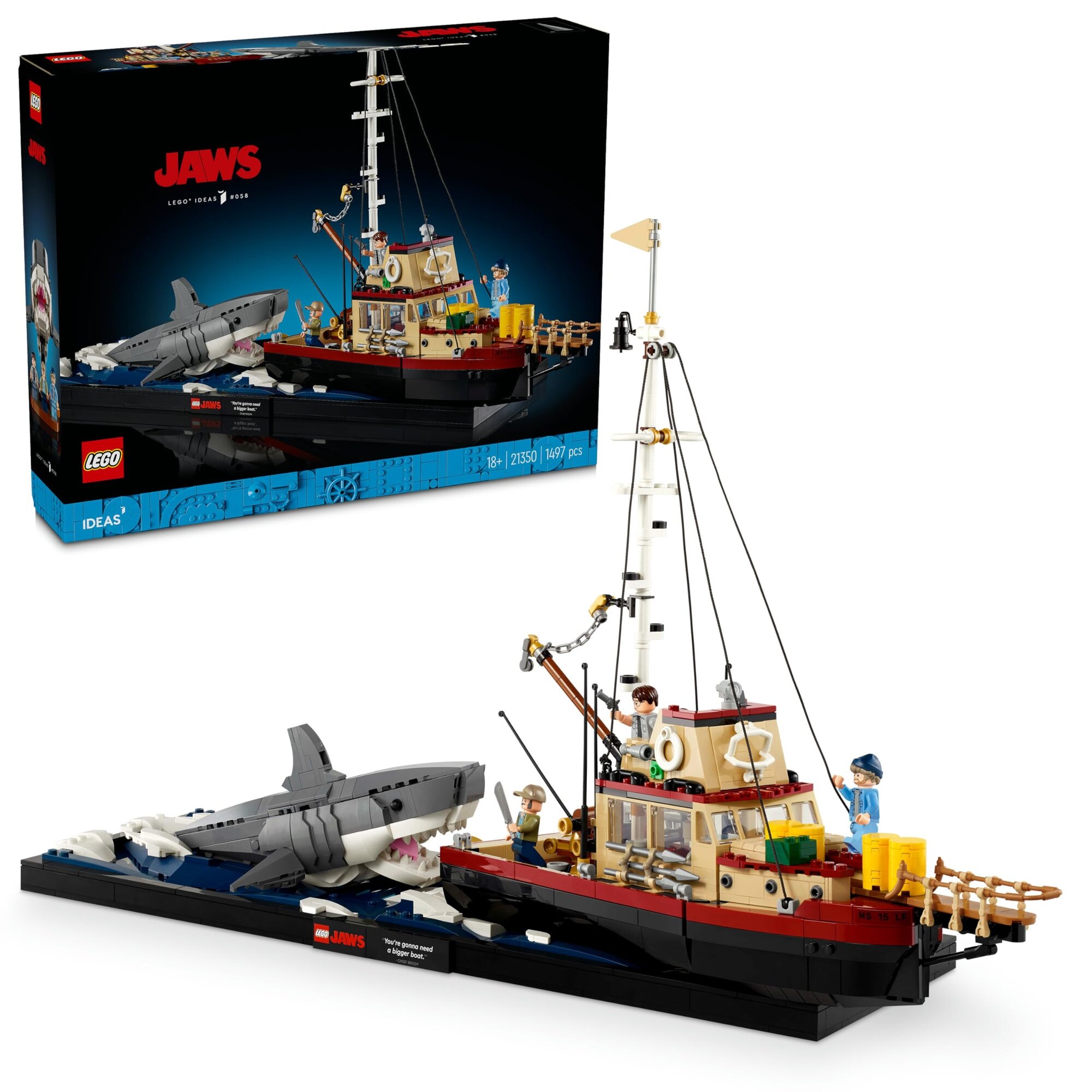 Конструктор LEGO Ideas 21350 Челюсти, разноцветный, 1497 дет.