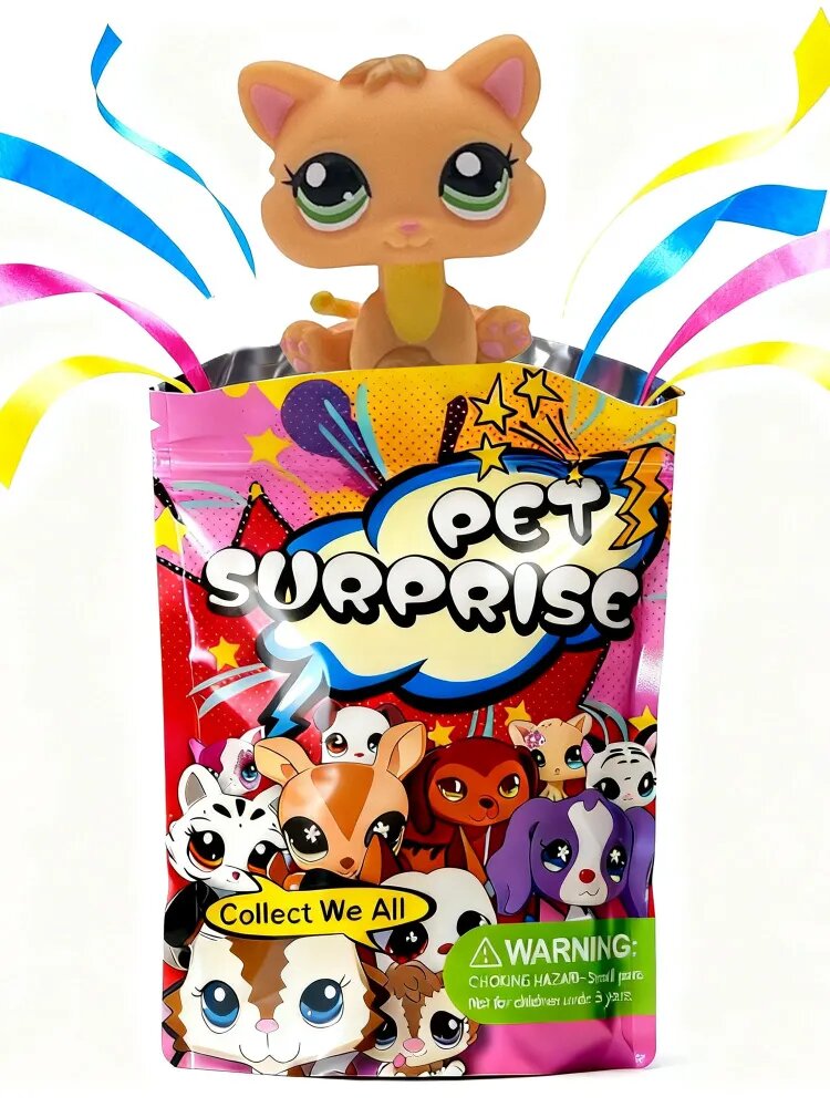 Pet Shop #1691, лпс игрушки, Короткошерстная кошка, подарок для девочки(С упаковочным пакетом)