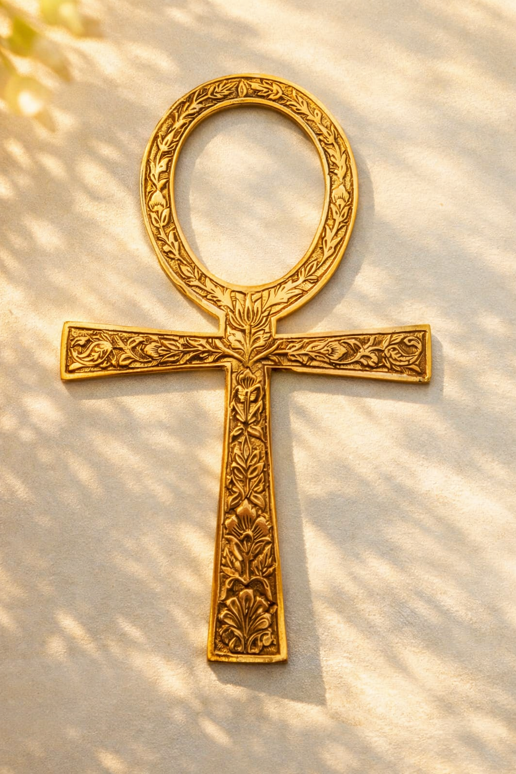 Настенная декорация Анкх ( латунь) цветок, древнейший символ вечной жизни, производство Индия.