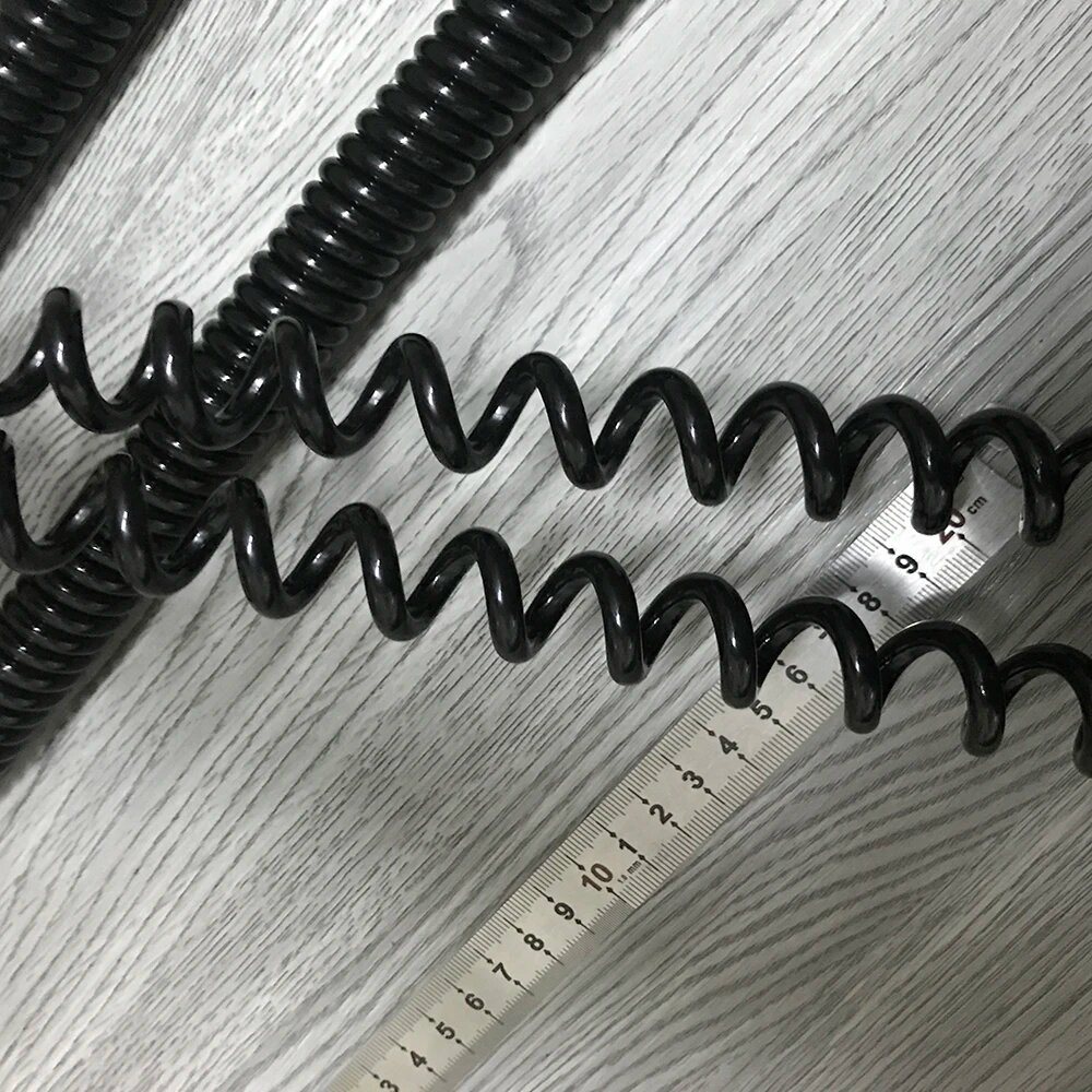 Силиконовый сетевой кабель Sincelian Spring Wire черный 8-жильный strecth 2 meter