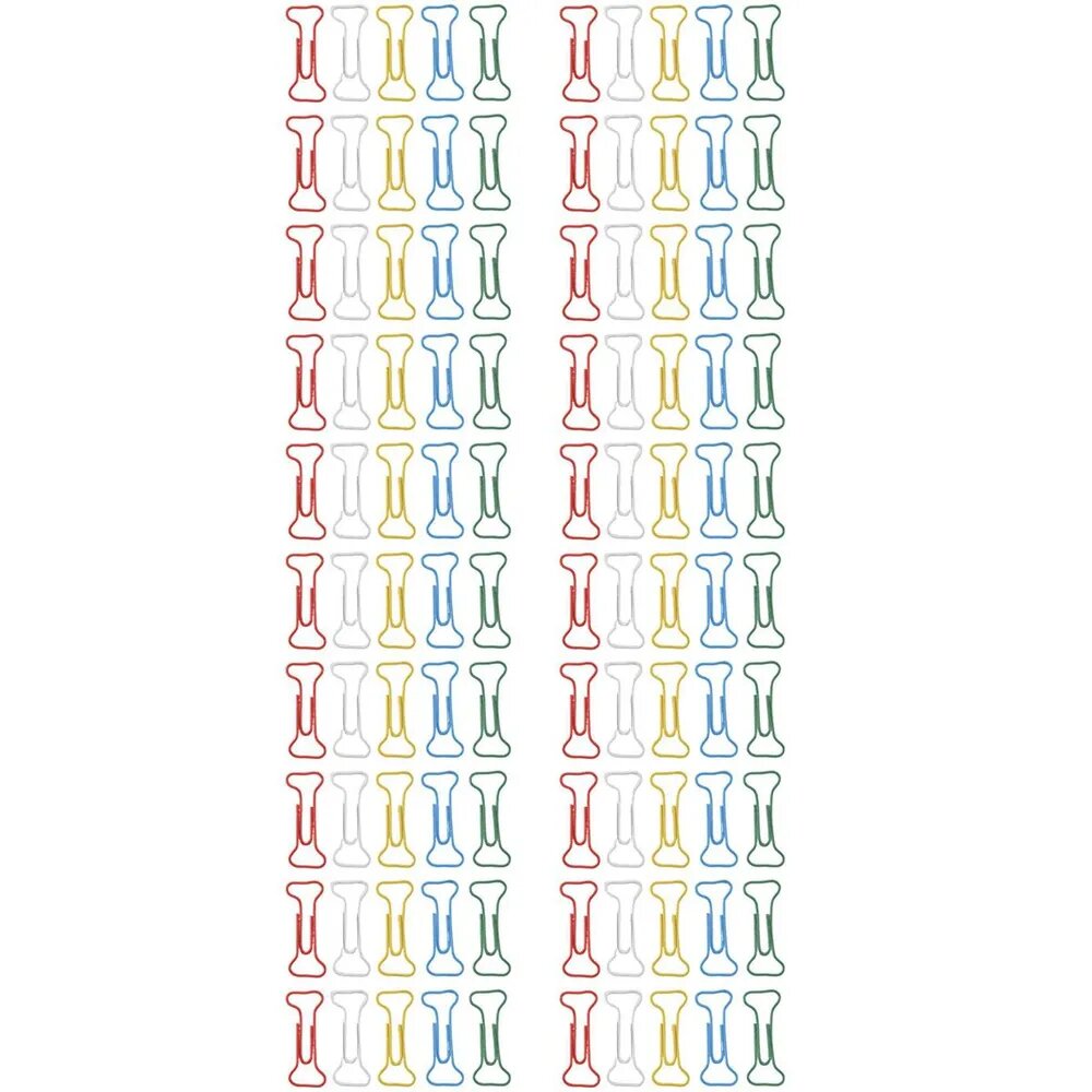 100 шт многоцветные металлические скрепки в форме кости