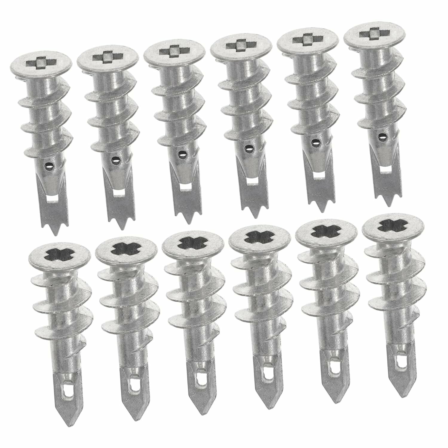 100 шт. сверхмощные самосверлящие анкеры для гипсокартона, расширительные болты для гипсовых стен, двойная коронка для у