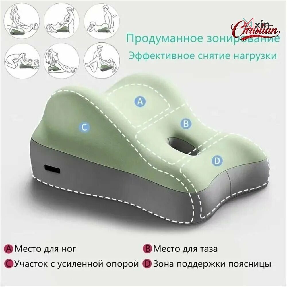 Подушка 48x41x23см, Жесткая жесткость, Высокоэластичная пена