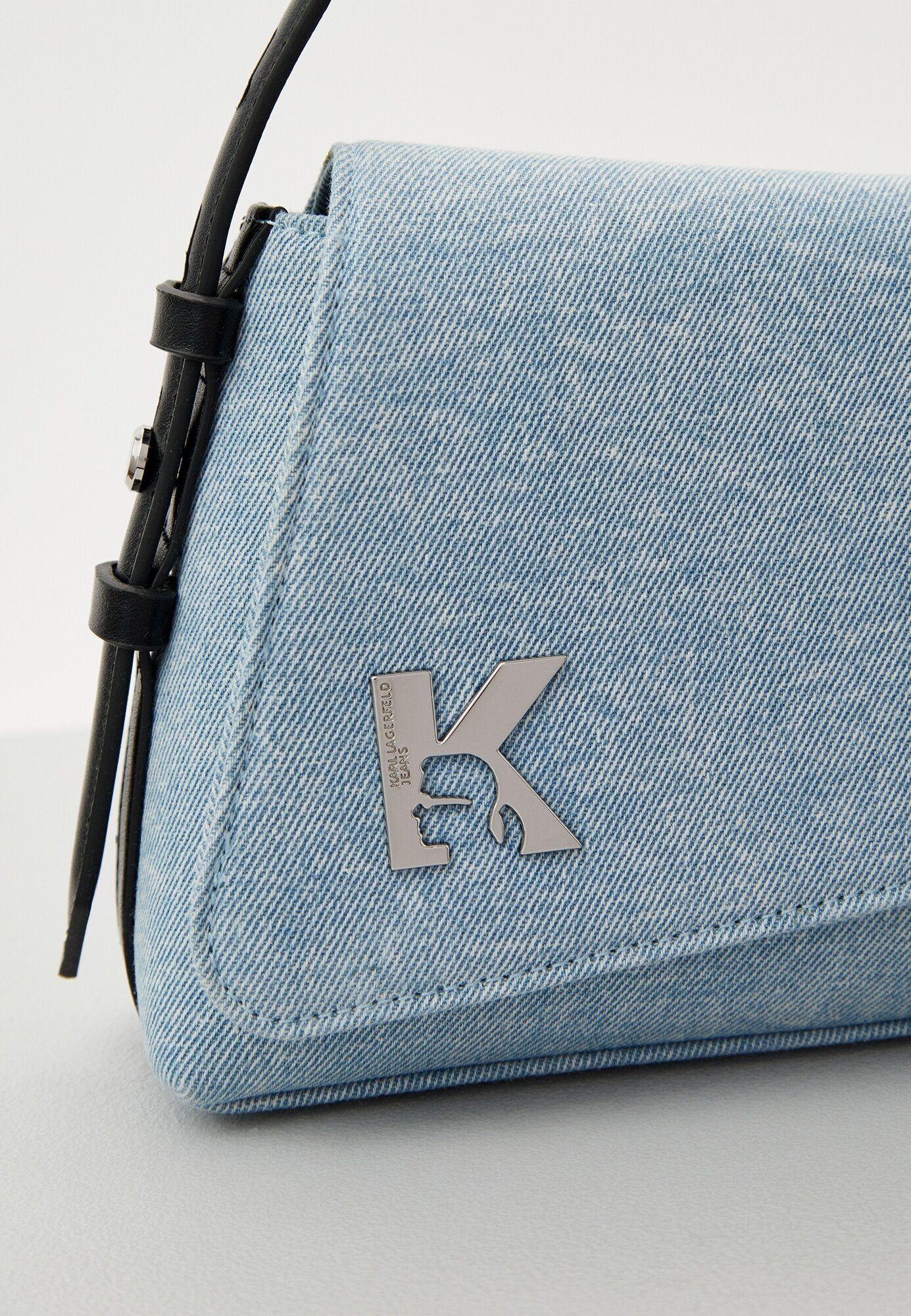 Сумка багет KARL LAGERFELD JEANS GEO FLAP, голубой — фото 1