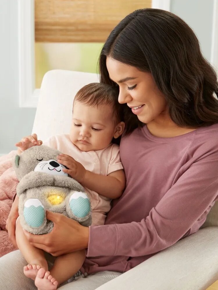 Мягкая игрушка Fisher-Price для сна с функцией имитации дыхания и музыкальными эффектами, бежевый — фото 1
