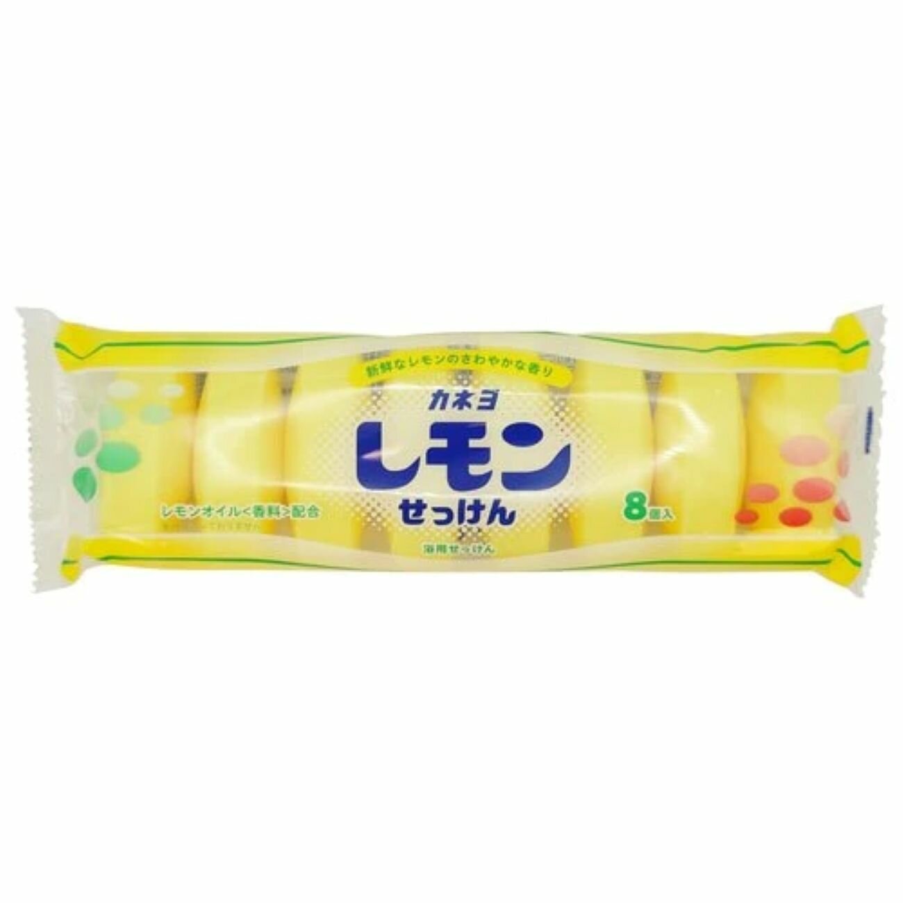 Мыло Kaneyo туалетное, душистое Lemon, с маслом лимона, для лица и тела, 45 г х 8 штук