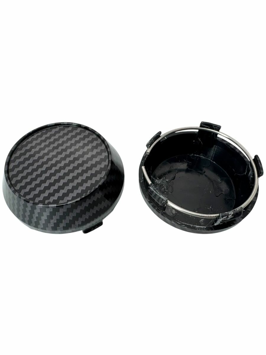 Колпачки заглушки на литые диски конус k60 карбон 60/56/9, 1 колпачка