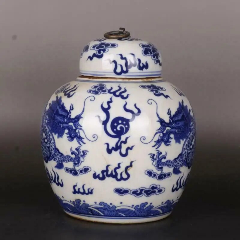 Китайский фарфоровый горшок Qing Qianlong Dragon