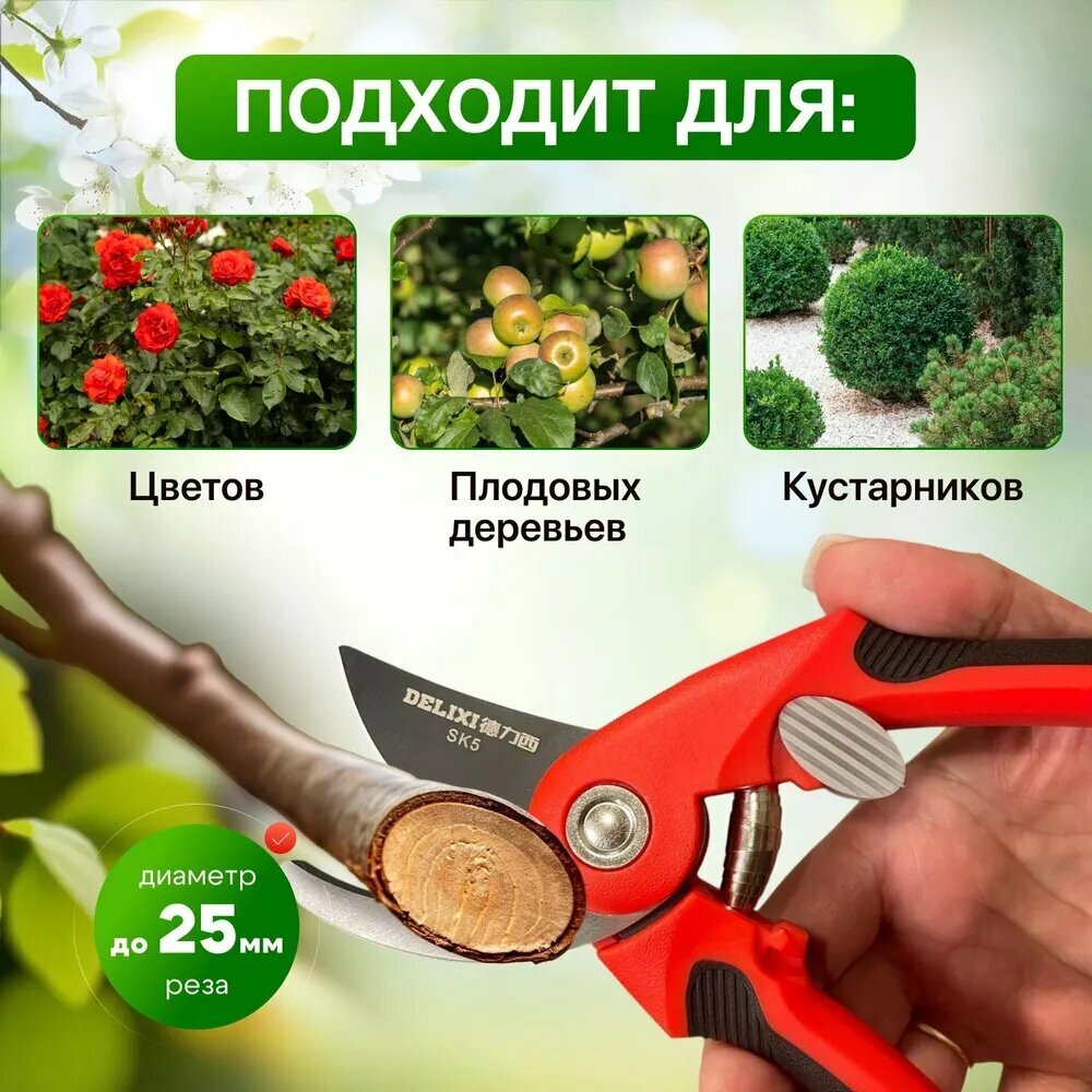 Электрическая секаторная пила DeLiXi, инструменты для ландшафного дизайна — фото 1