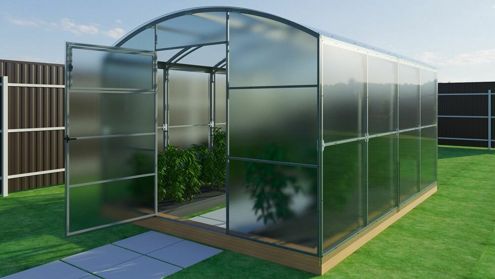 Теплица Прямостенная 3Х6 (Поликарбонат в комплекте) оцинкованный каркас 25Х25