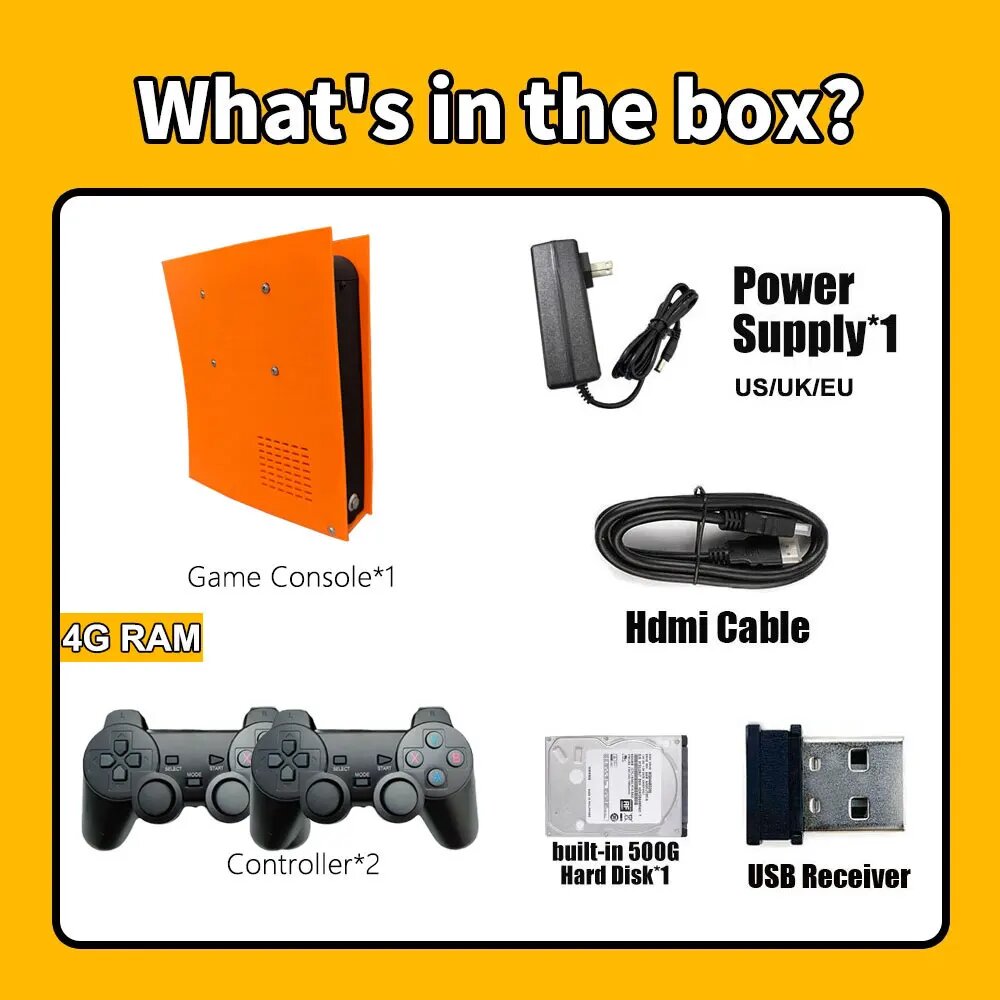 Игровая консоль M88 85000+ игр ЕС, 500G HDD SHW